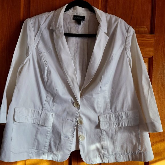 Lane Bryant | Jackets & Coats | White Lane Bryan Blazer | Poshmark